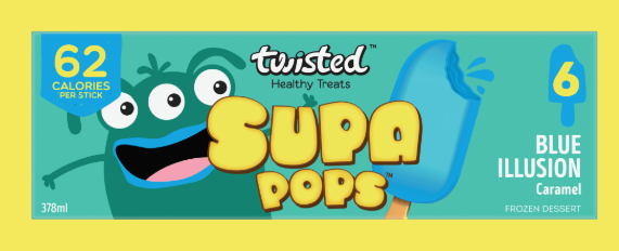 Supa Pops - Blue Illusion Caramel - 63g - Twisted